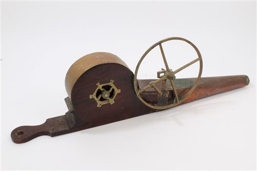 Lot 811 - Early 19th century hand-cranked bellows with