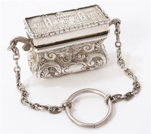 Lot 362 - Unusual Victorian Silverer castle-top
