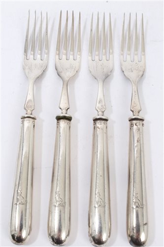 Lot 233 - Four Victorian Silverer fish forks with