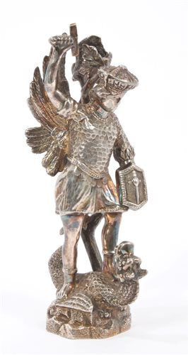 Lot 248 - Novelty Silverer plated model of Saint