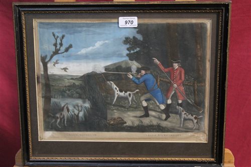 Lot 970 - 18th century hand-coloured mezzotint by