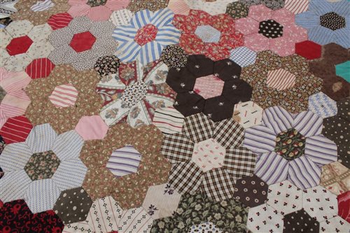 Lot 3129 - Antique Textilesile Victorian patchwork