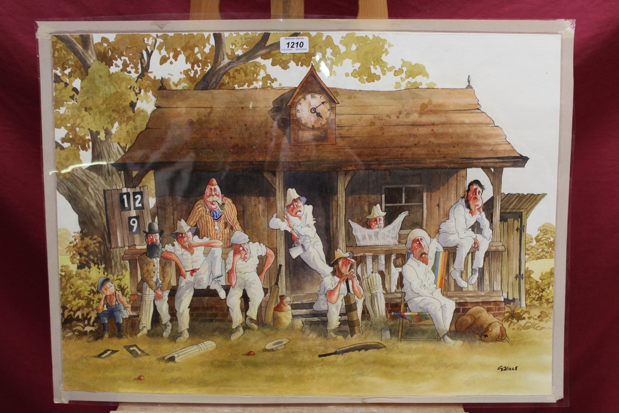 Lot 1210 - Steve Garner, four amusing watercolour