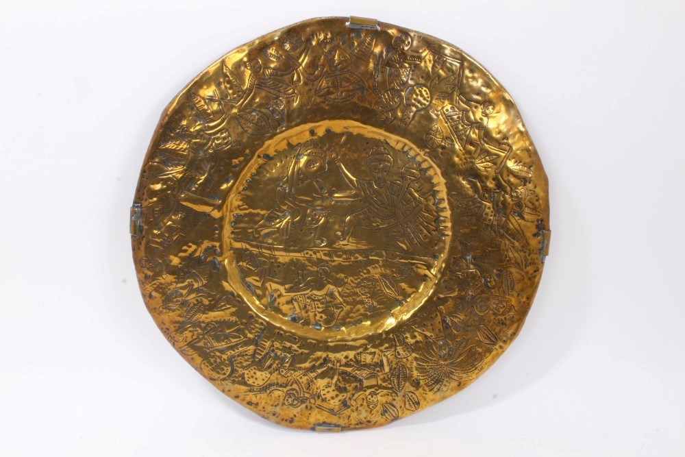 Lot 777 - Five 19th Century Indian circular brass