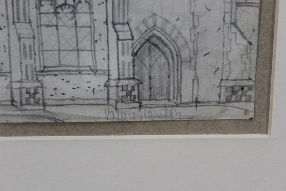 Lot 1038 - Valerie Thornton (1931-1991) pencil drawing