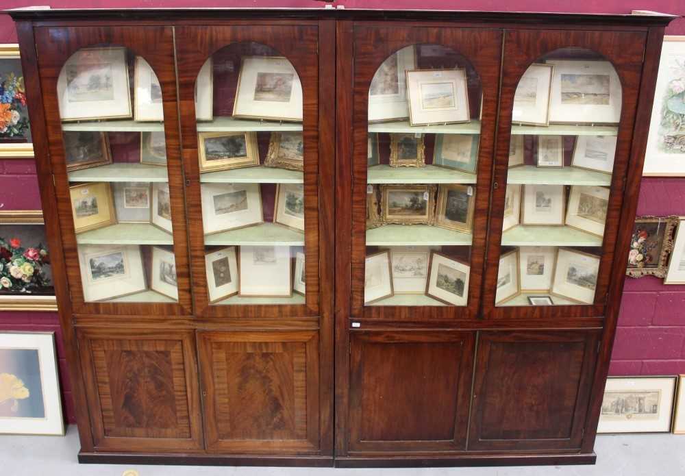 Lot 1446 - Impressive massive mahogany bookcase with