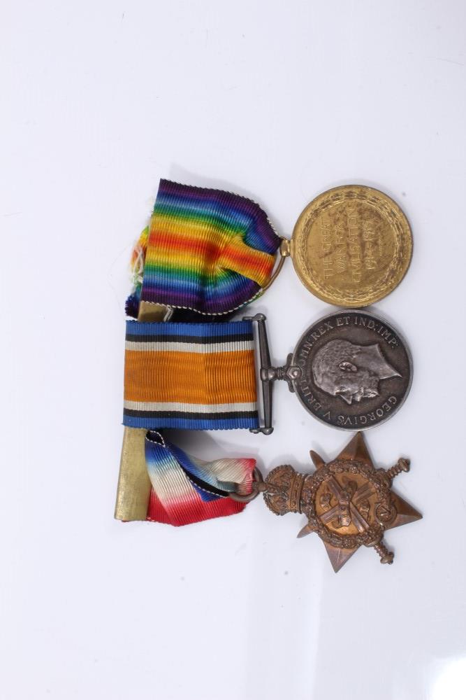 Lot 500 - First World War 1914 ‘Mons Star Trio