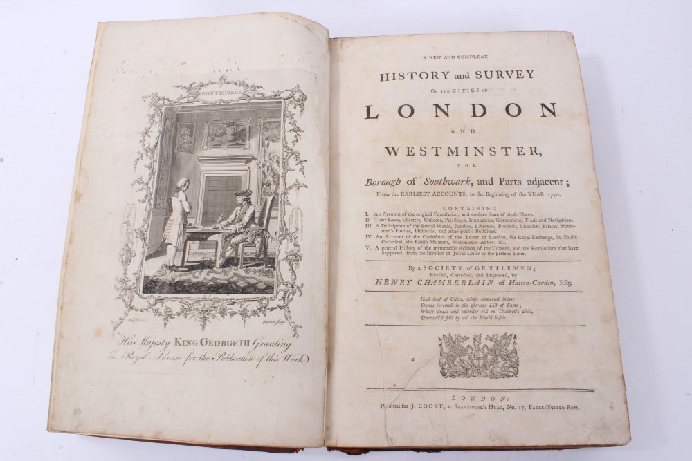 Lot 1030 - Chamberlain’s History of London