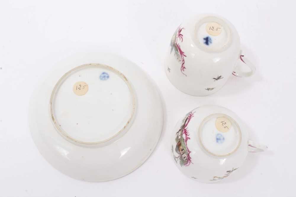 Lot 184 - 18th century Hochst porcelain trio, circa