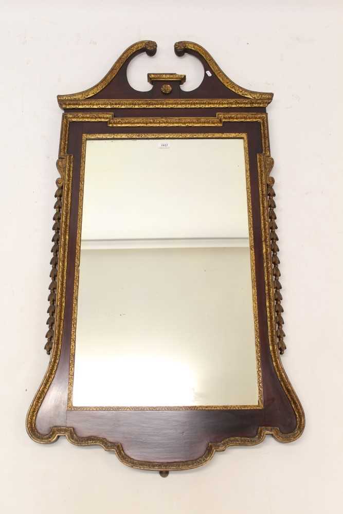 Lot 1657 - 19th century mahogany wall mirror with
