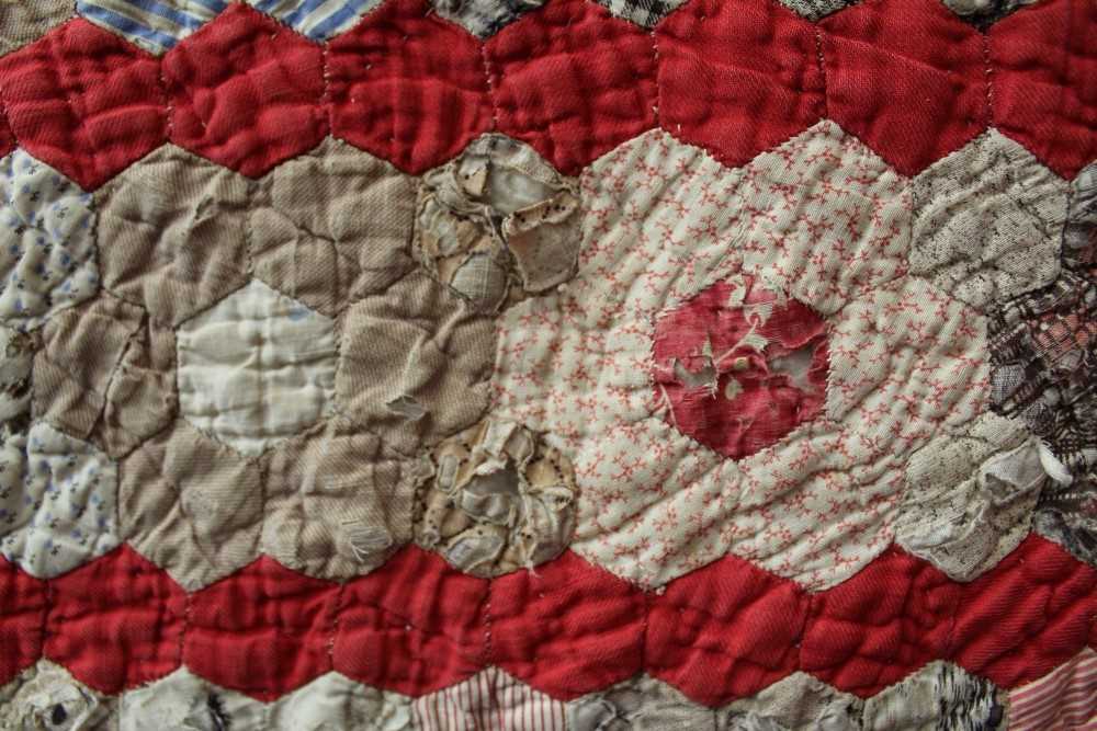 Lot 3053 - Victorian Patchwork Quilt