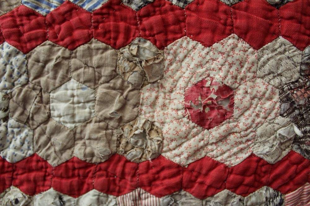 Lot 3053 - Victorian Patchwork Quilt