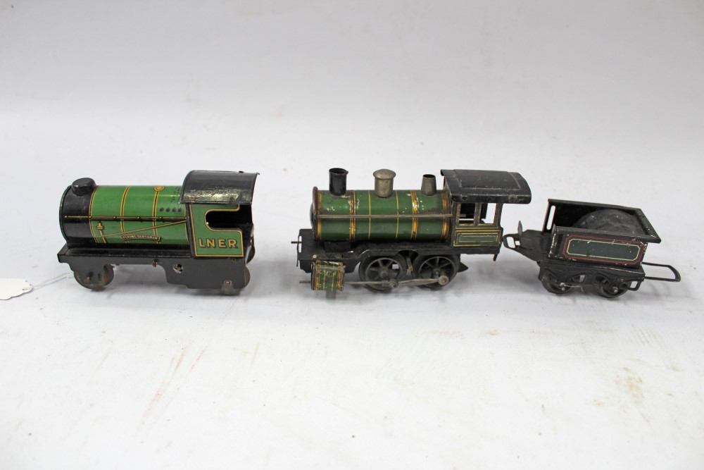 Lot 2920 - Chad Valley clock work tinplate railway