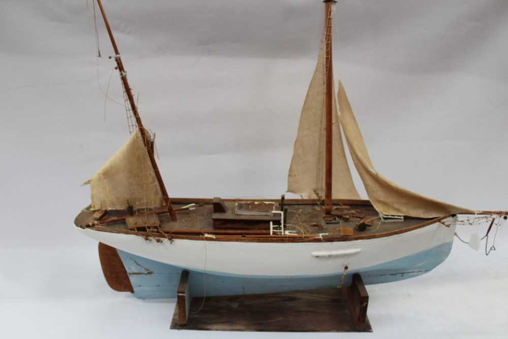 Lot 3607 - Large scratch-built model of a two-masted