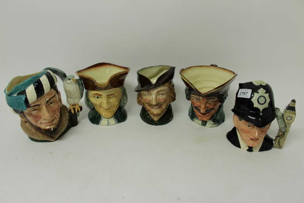 Lot 2167 - Five large Royal Doulton character jugs