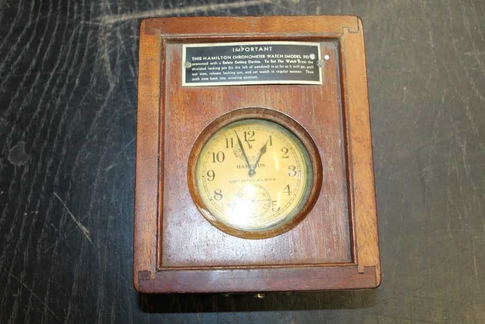 Lot 3802 - A Hamilton military deck chronometer with