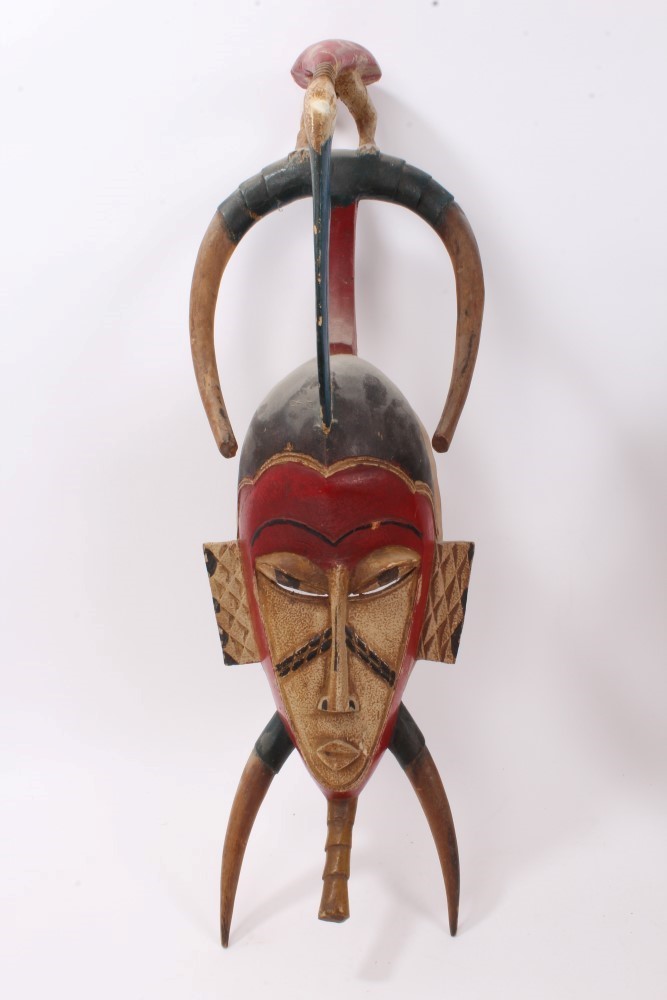 Lot 874 - Three tribal masks, Sudan and others