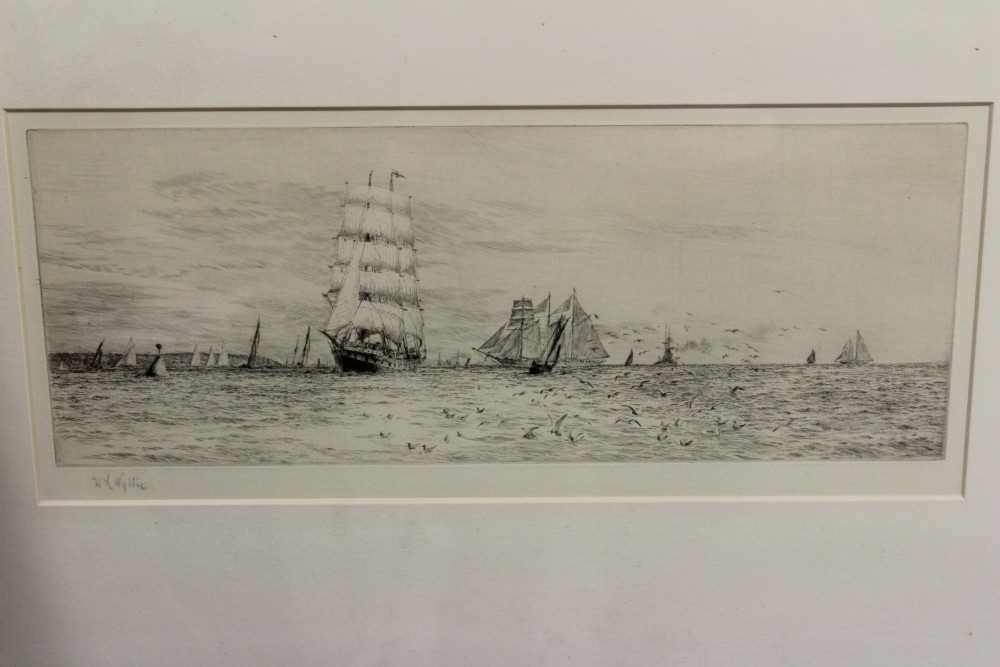 Lot 1218 - Good black and white marine engraving by