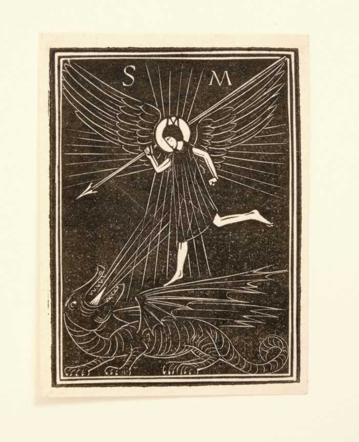 Lot 1135 - Eric Gill (1882-1940) wood engraving, St
