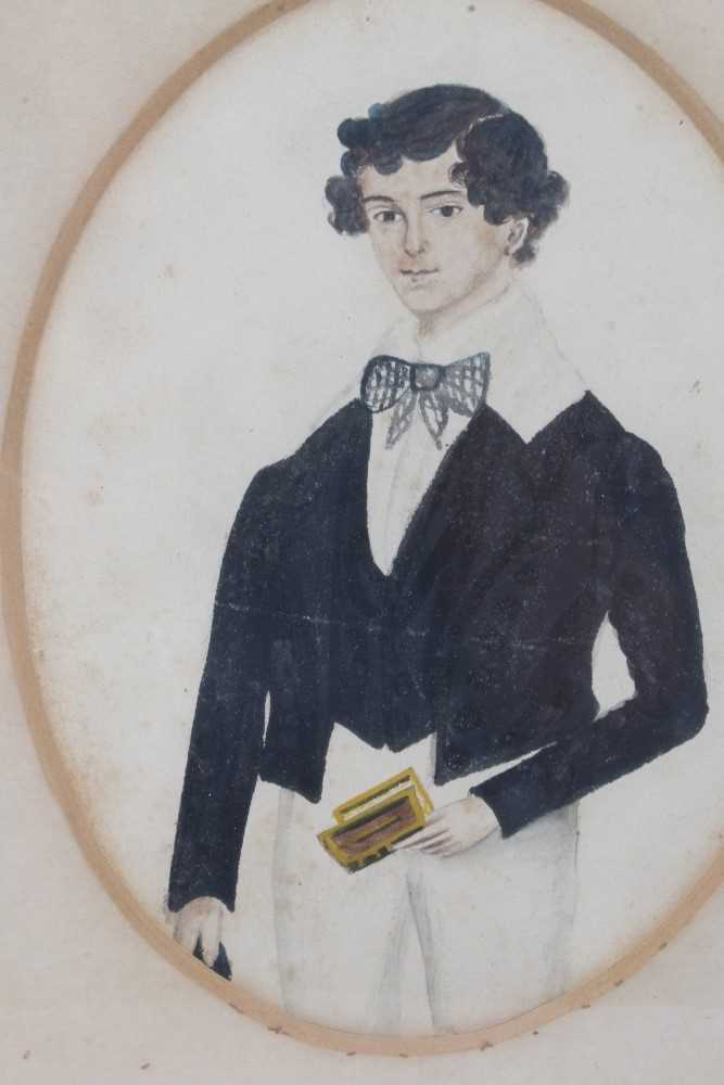 Lot 844 - 18th century wax relief portrait