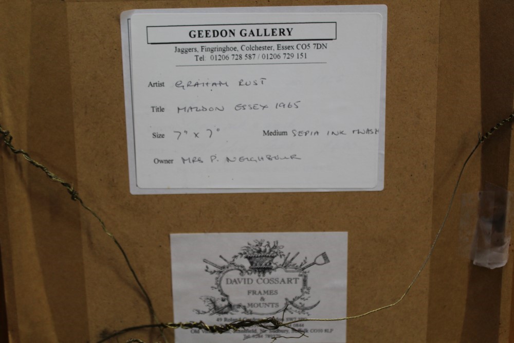 Lot 1193 - *Graham Rust (b.1942) sepia ink and wash