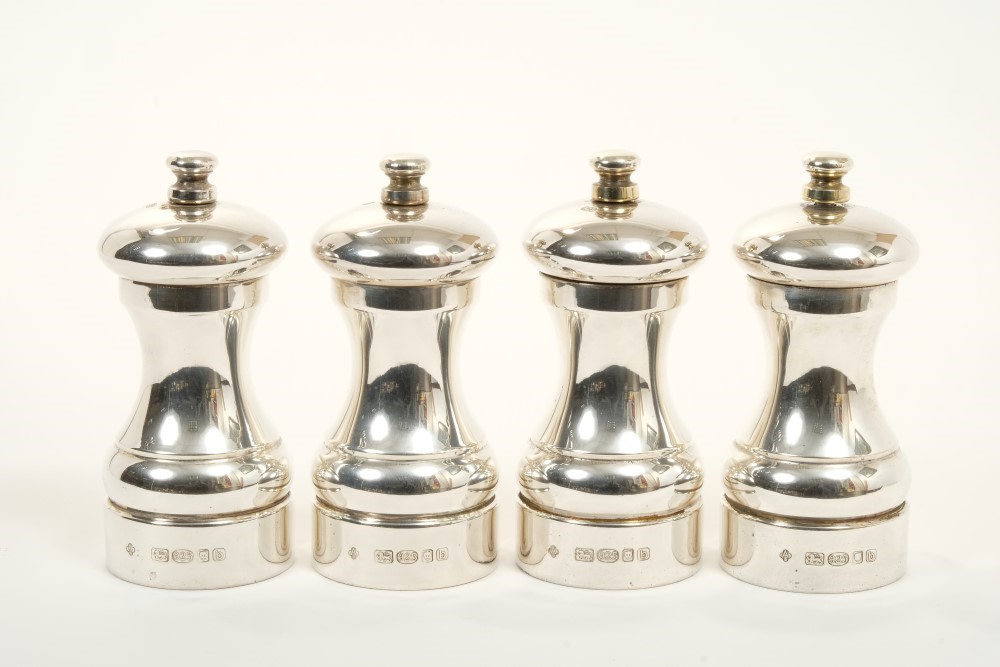 Lot 205 - Fine quality set of four contemporary silver