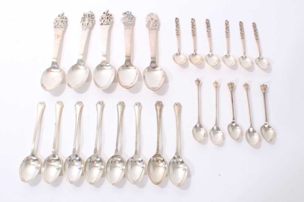Lot 261 - Set of five ornamental Scandinavian silver