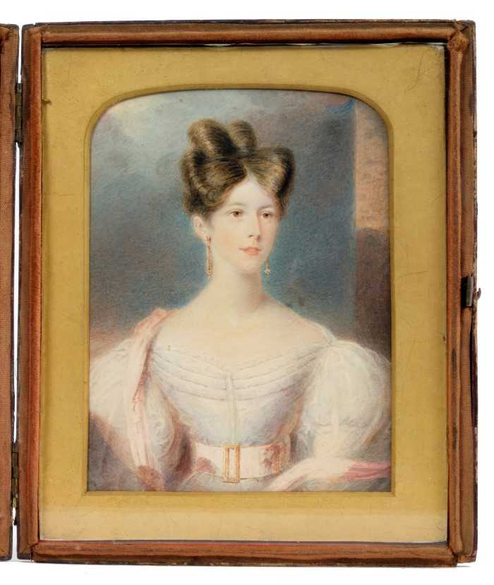 Lot 750 - English School, circa 1840, miniature