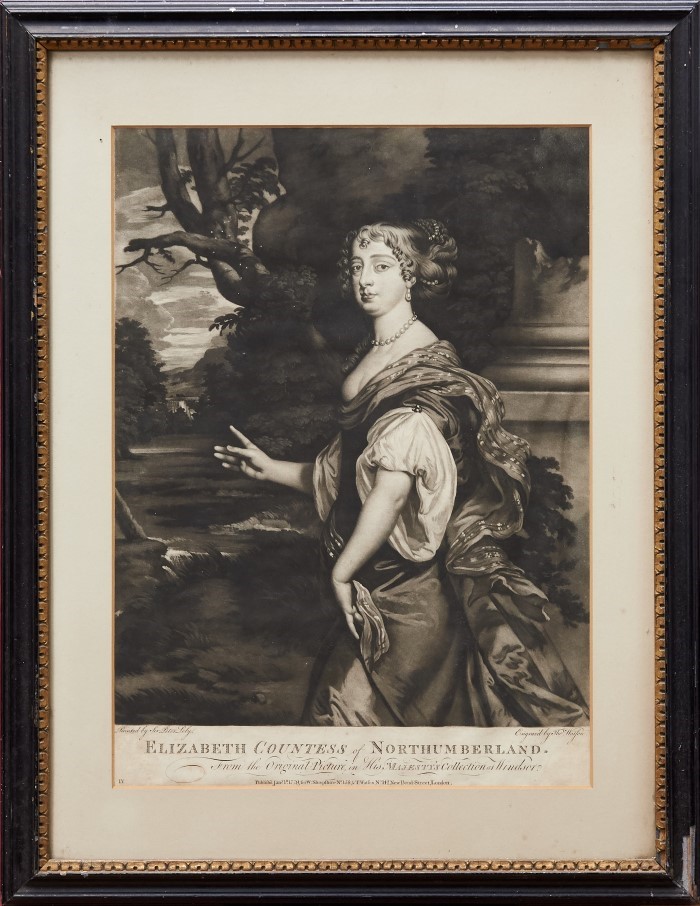 Lot 1207 - Sir Peter Lely 18th century mezzotint by
