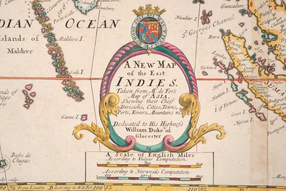 Lot 988 - Edward Wells (1667-1727), hand-coloured map