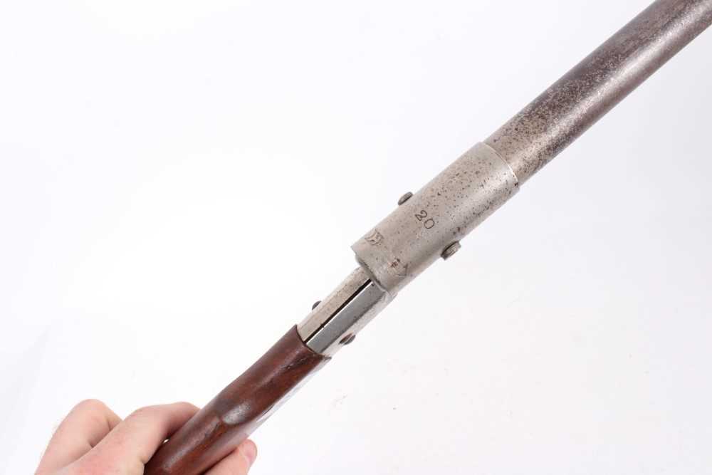 Lot 914 - 1930s Haevel air rifle with nickel plated