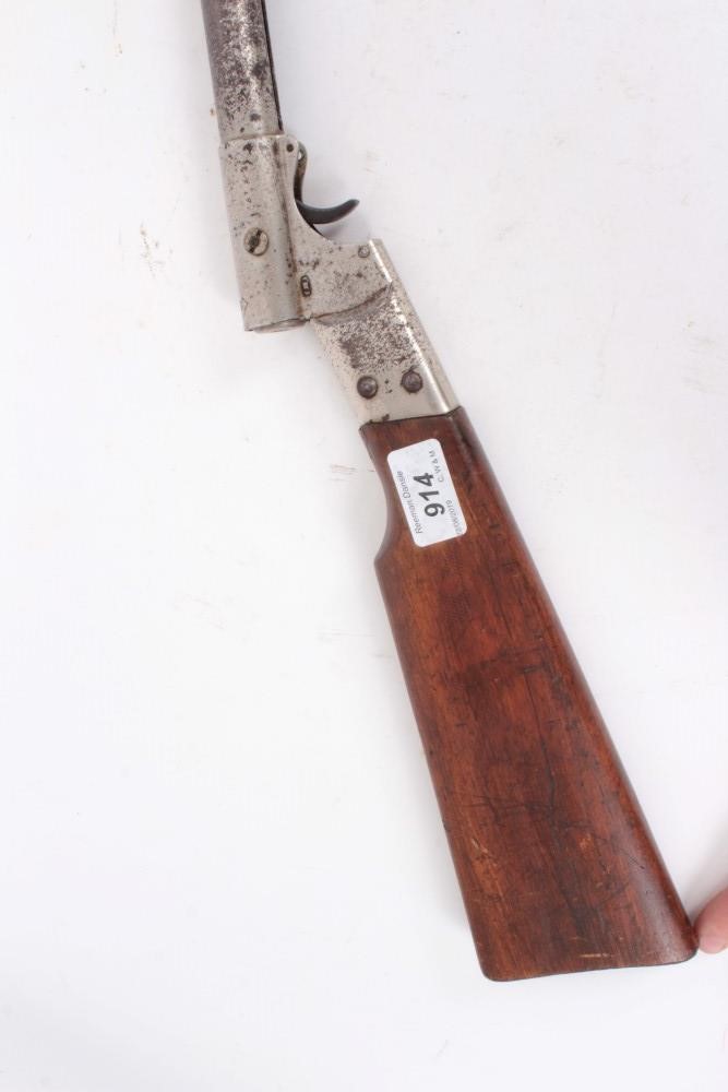 Lot 914 - 1930s Haevel air rifle with nickel plated