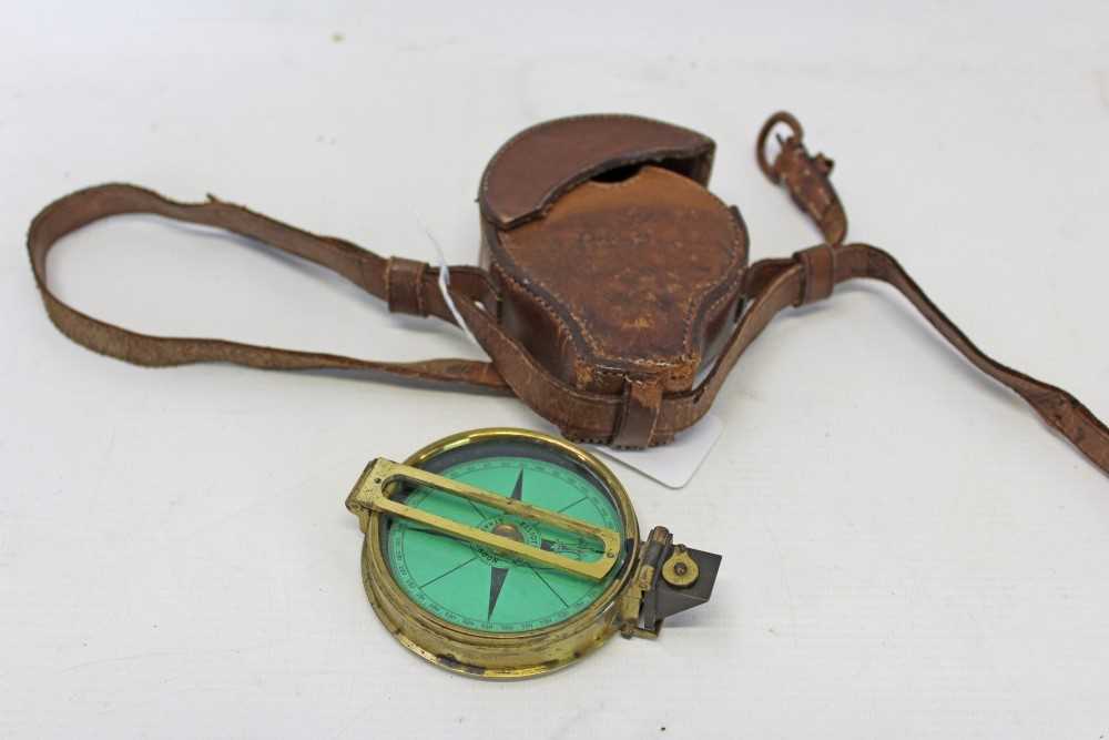 Lot 3557 - 19th century compass with green scale