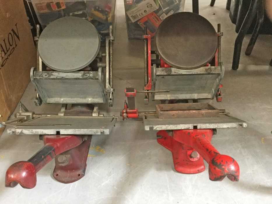 Lot 3848 - Two hand operated printing presses