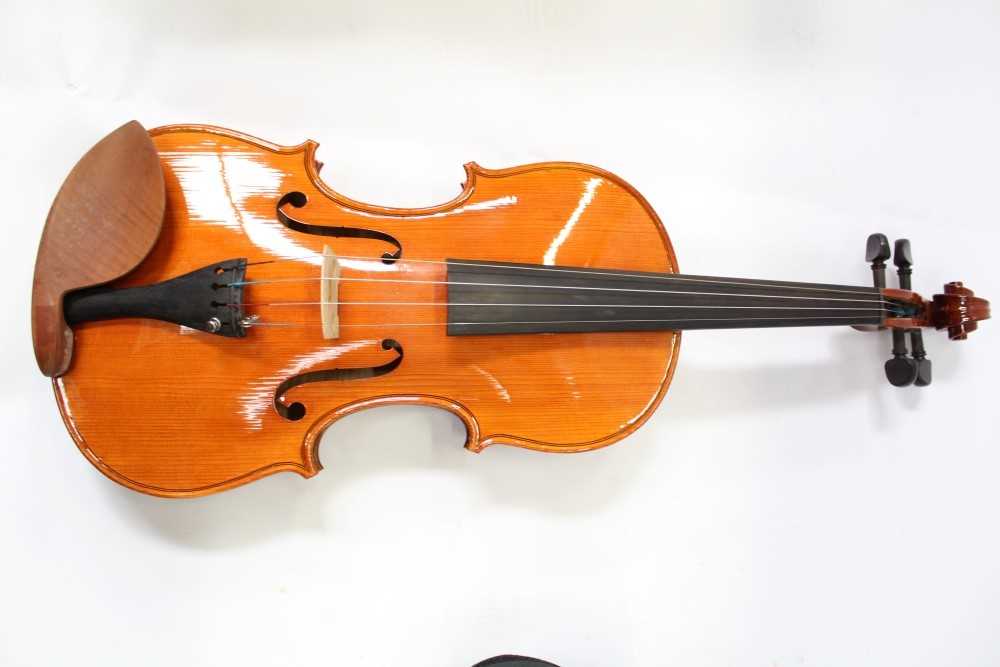 Karl Hofner violin dated 1993 with bow - Auktionen & Preisarchiv