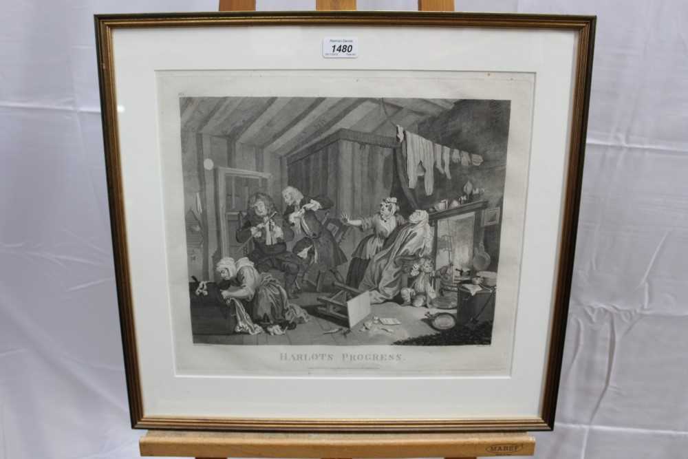 Lot 1480 - Six antique William Hogarth engravings