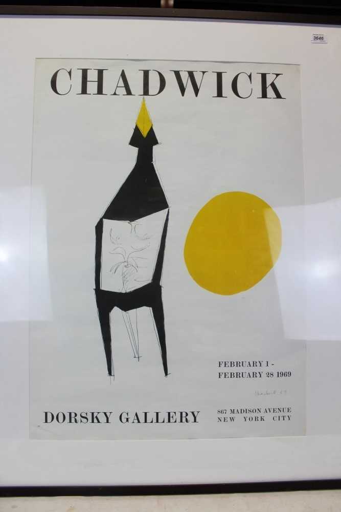 Lot 3646 - 1960s signed Chadwick poster, Dorsky