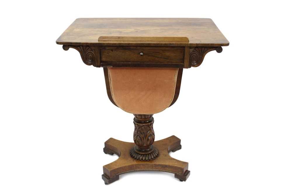 Lot 987 - Regency rosewood needlework table