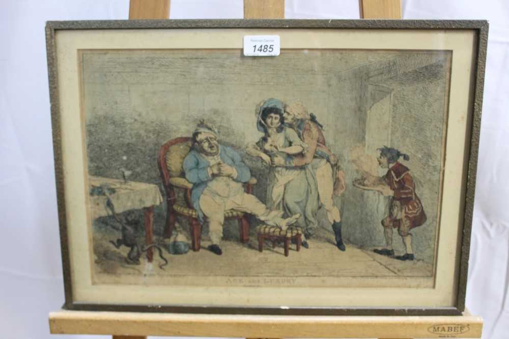 Lot 1485 - James Gilray (1757-1815) hand coloured