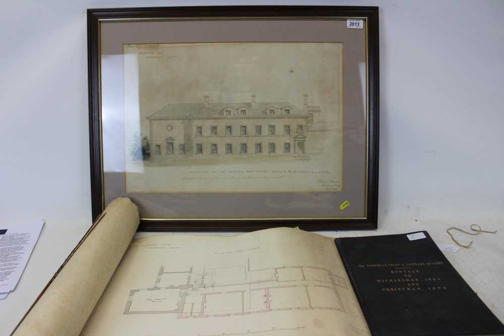 Lot 2613 - Architect's drawings relating to Nynehead