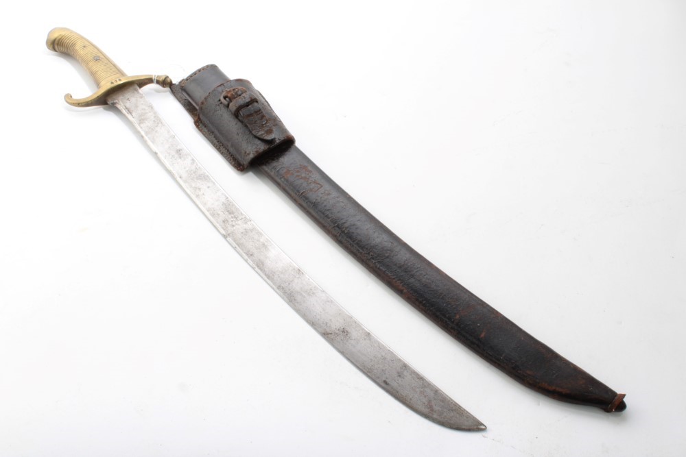 Lot 799 - 19th Century European Side arm with ribbed