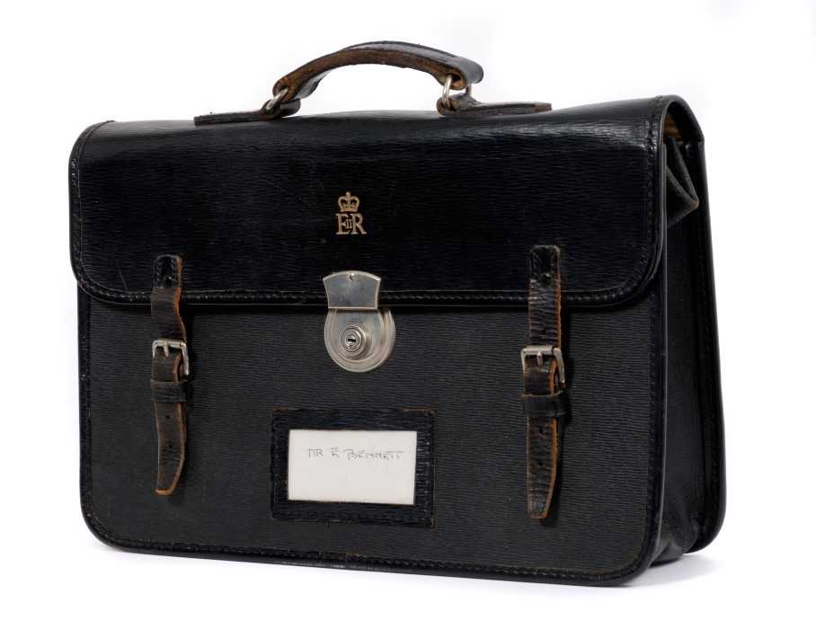 Lot 23 - 1950s/1960s official black leather briefcase