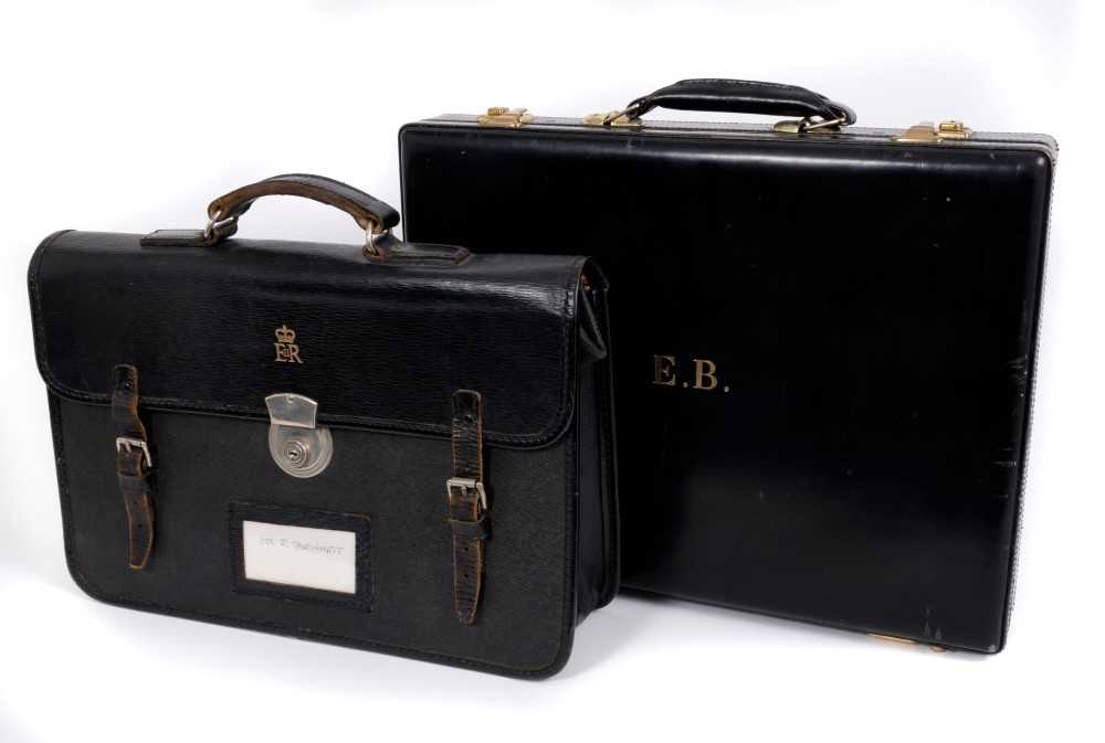 Lot 23 - 1950s/1960s official black leather briefcase