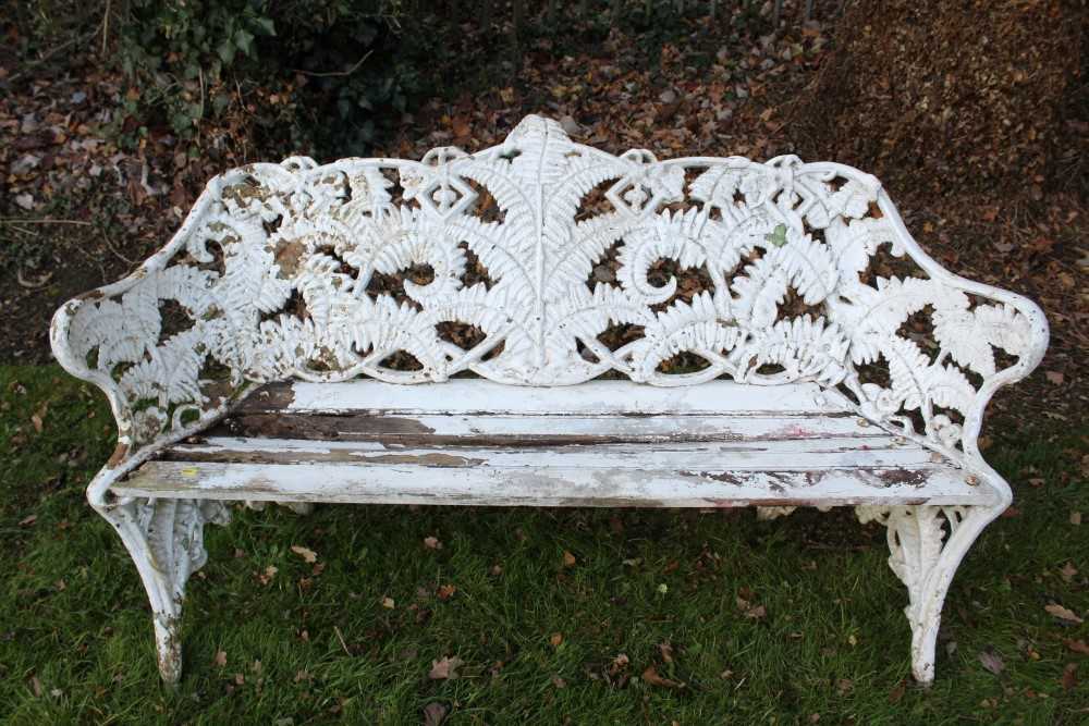 Lot 1668 - Victorian style cast iron garden bench