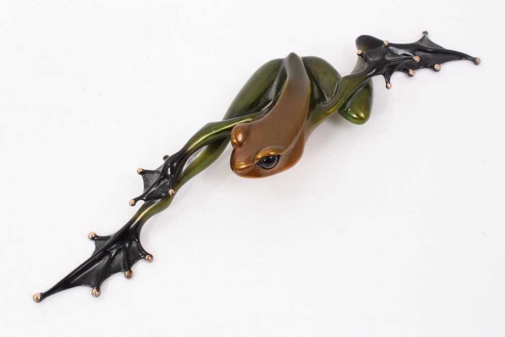 Lot 1253 - Tim Cotterill ‘Frogman’ enamelled bronze
