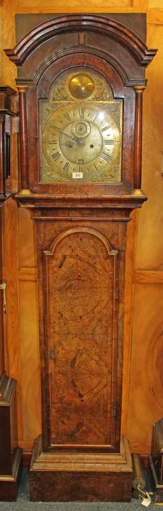 Lot 852 - Early 18th century longcase clock, with