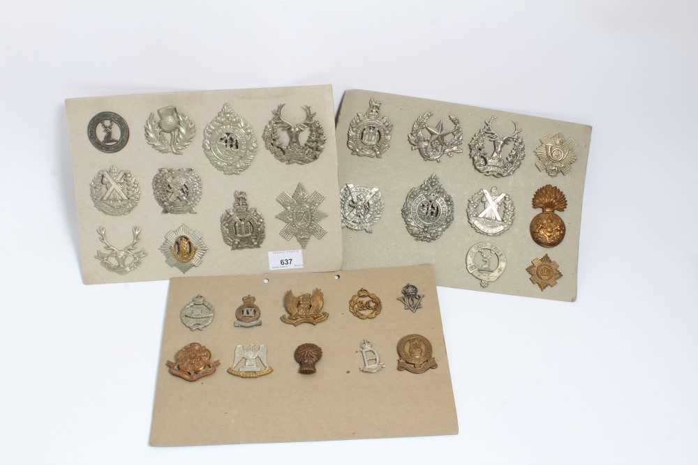 Lot 514 - Collection of 30 military cap badges, to