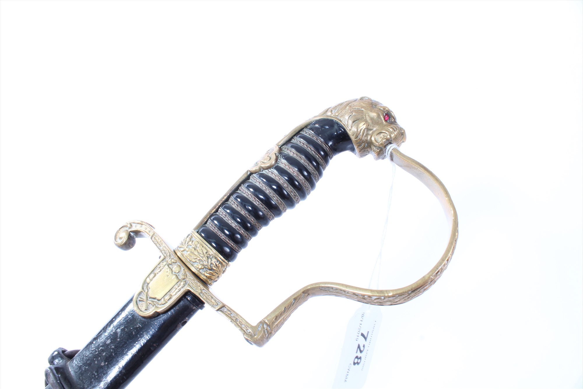 Lot 728 - Nazi officers dress sword with gilt brass