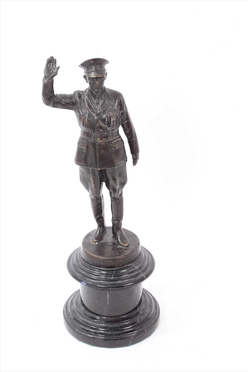 Lot 609 - Bronze figure of Adolf Hitler, standing in