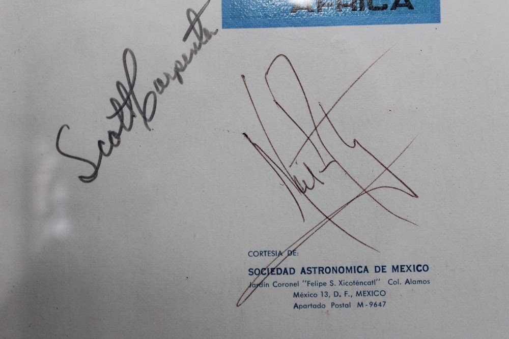Lot 2696 - Framed autograph Neil Armstrong and Scott